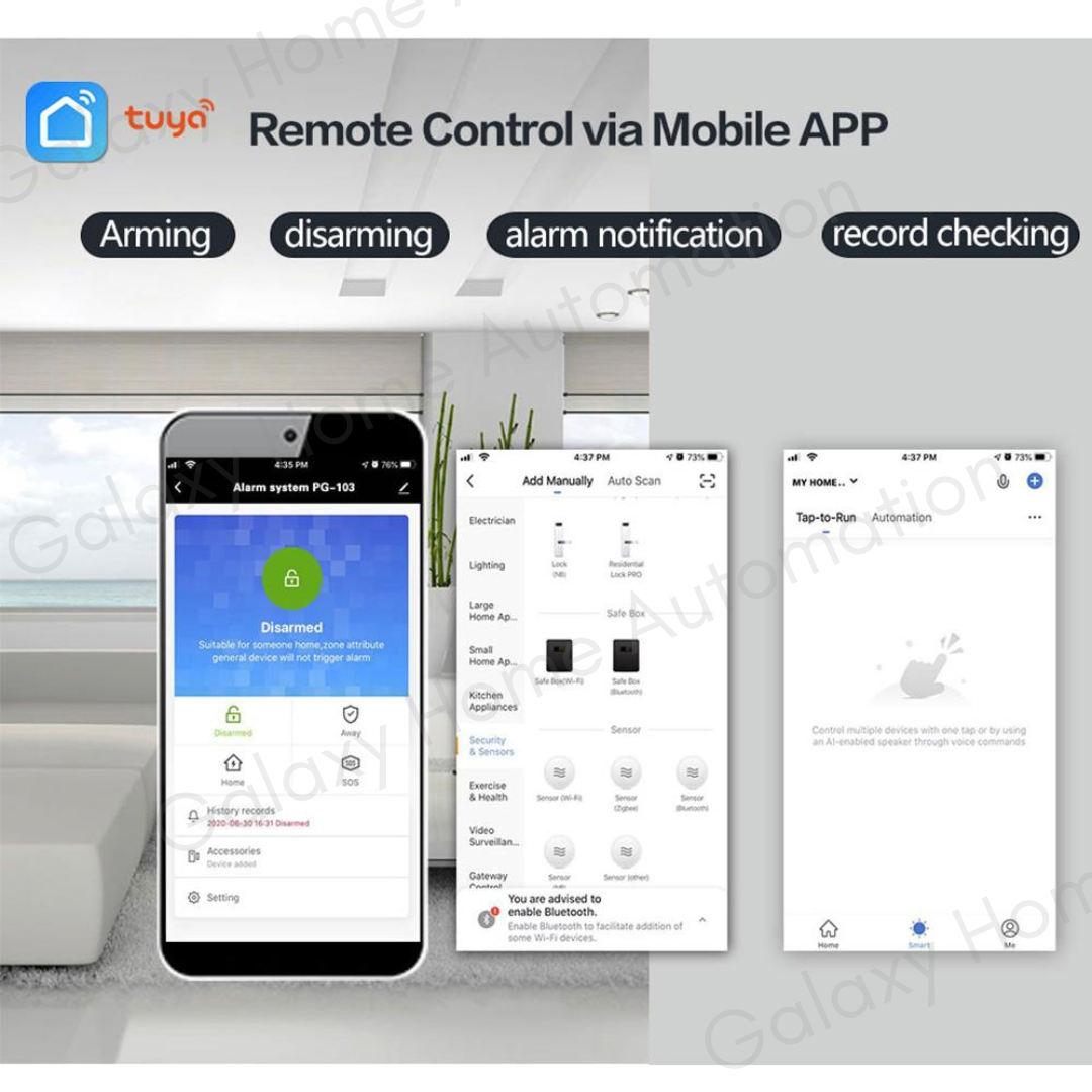 Smart Home Alarm Panel - Galaxy home Automation